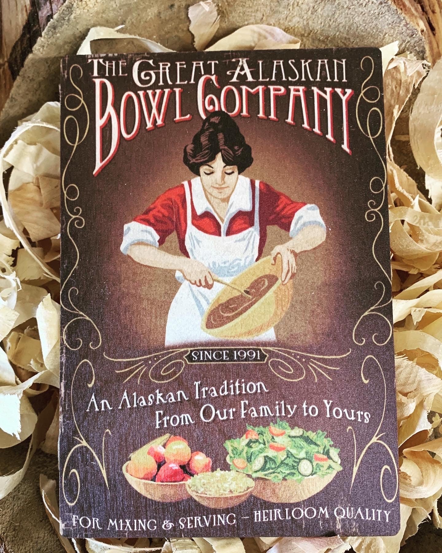 Company Wooden Magnet - Great Alaskan Bowl Company